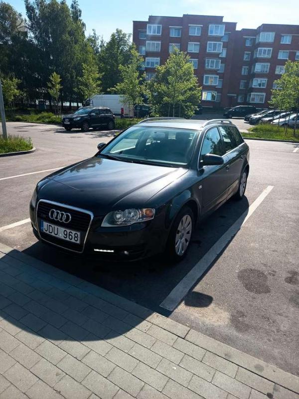 Grey Audi A4 2007 in Vilnius, with an engine capacity of 2.00 L and mileage of 281 thousand km for 1900 €, photo 1 on AUTOMOTO.COM.LV