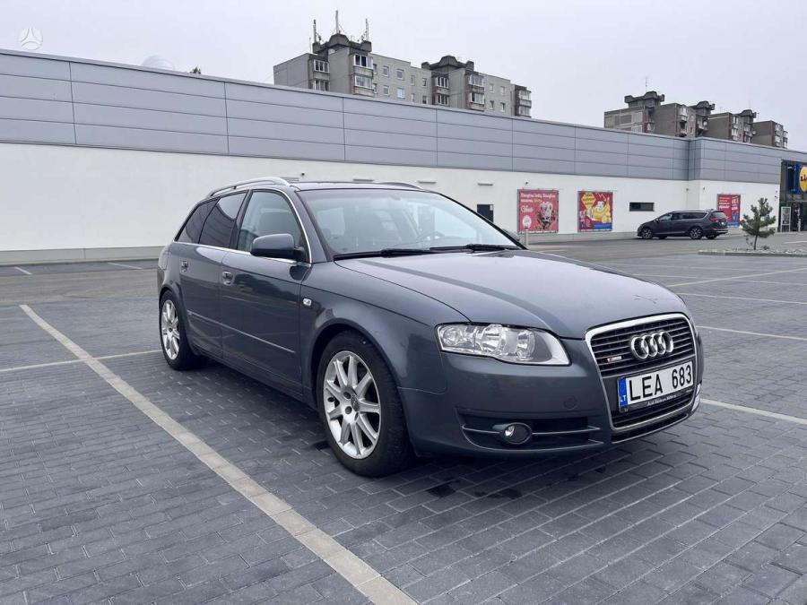 Grey Audi A4 2007 in Kaunas, with an engine capacity of 1.97 L and mileage of 248 thousand km for 1650 €, photo 1 on AUTOMOTO.COM.LV