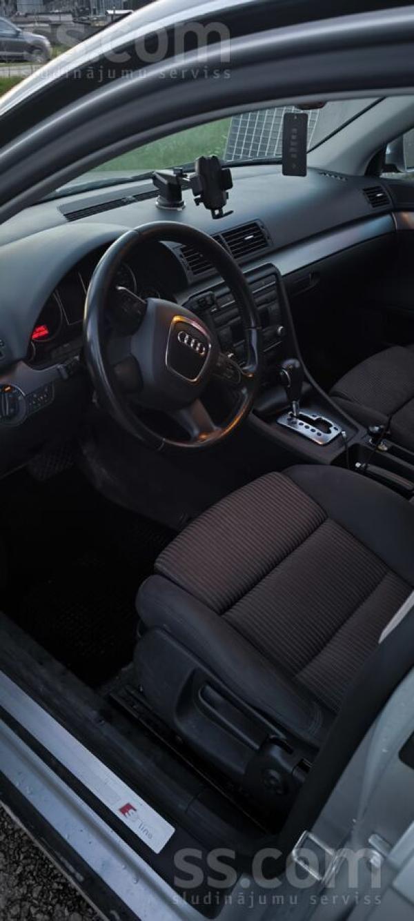 Grey Audi A4 2007 in Riga, with an engine capacity of 2.00 L and mileage of 376 thousand km for 2500 €, photo 6 on AUTOMOTO.COM.LV