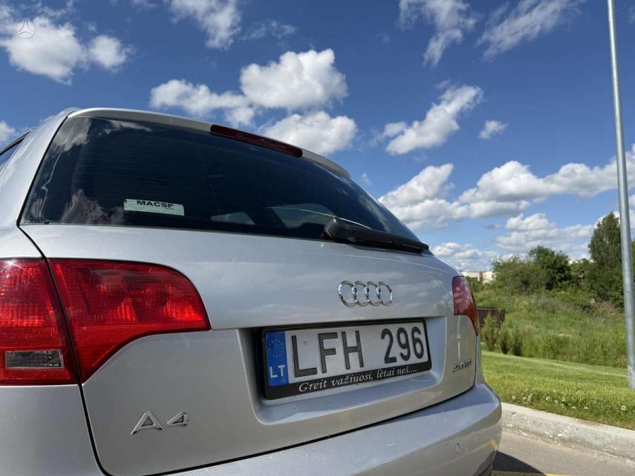 Grey Audi A4 2007 in Vilnius, with an engine capacity of 1.99 L and mileage of 384 thousand km for 2900 €, photo 15 on AUTOMOTO.COM.LV
