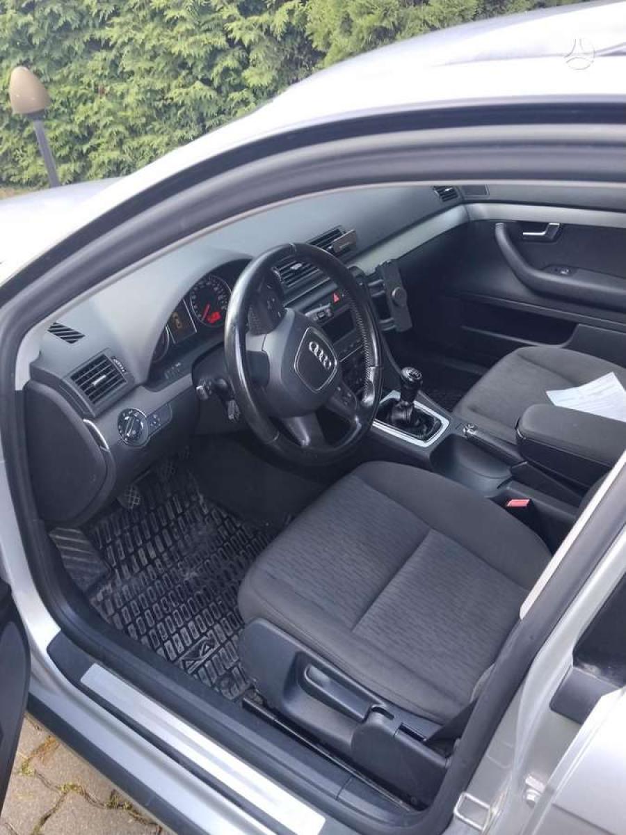 Grey Audi A4 2007 in Vilnius, with an engine capacity of 1.99 L and mileage of 274 thousand km for 3000 €, photo 9 on AUTOMOTO.COM.LV