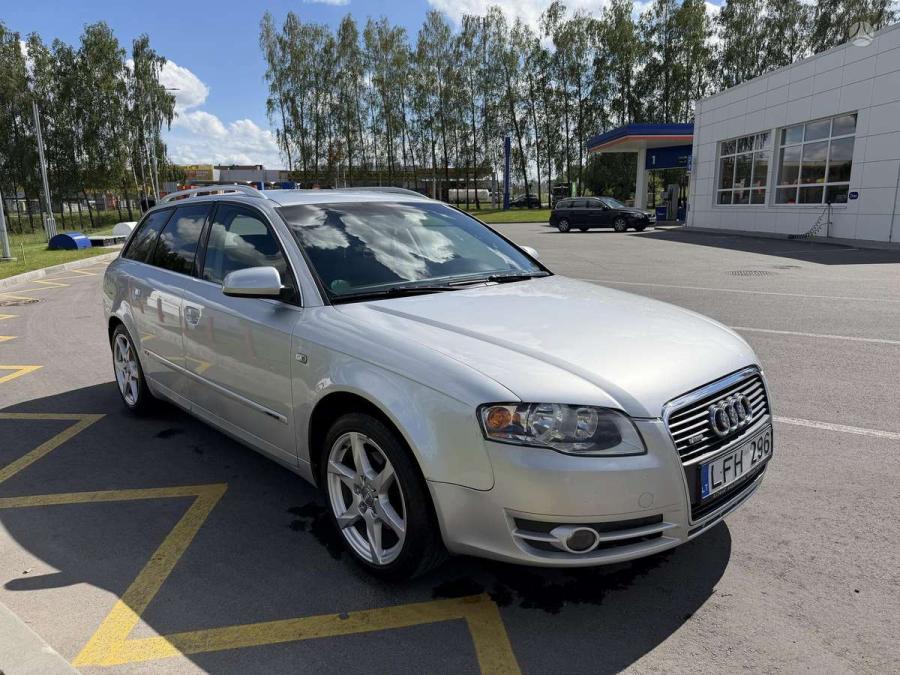 Grey Audi A4 2007 in Vilnius, with an engine capacity of 1.99 L and mileage of 374 thousand km for 2650 €, photo 1 on AUTOMOTO.COM.LV