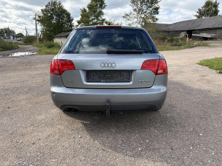 Grey Audi A4 2007 in Utena, with an engine capacity of 1.99 L and mileage of 285 thousand km for 2799 €, photo 7 on AUTOMOTO.COM.LV