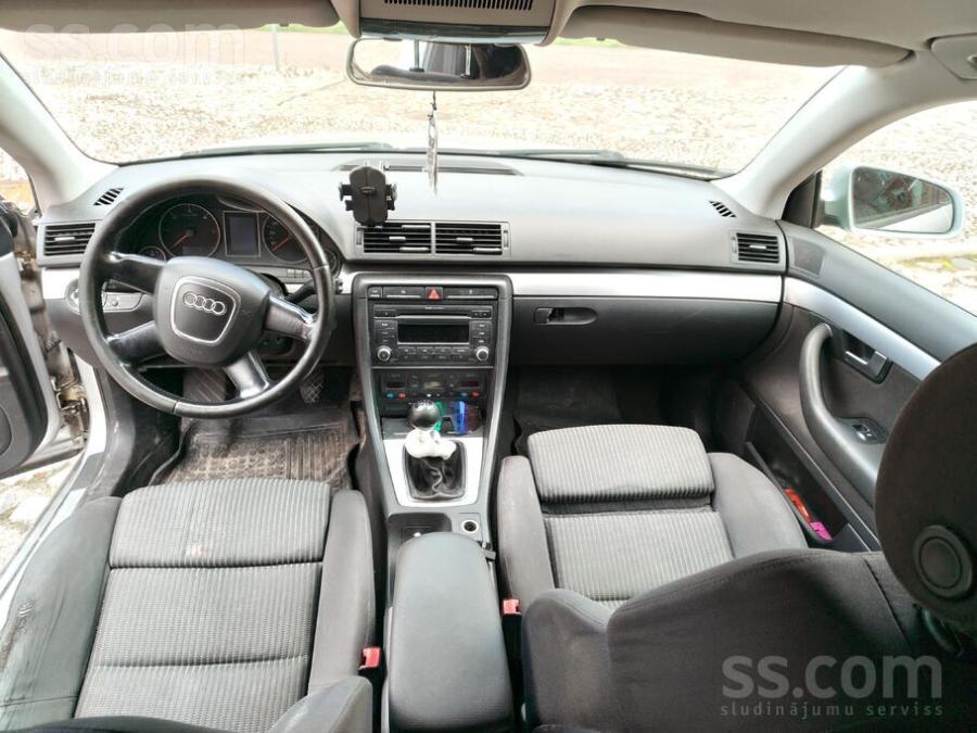 Grey Audi A4 2007 in Kuldiga, with an engine capacity of 2.00 L and mileage of 355 thousand km for 1600 €, photo 8 on AUTOMOTO.COM.LV