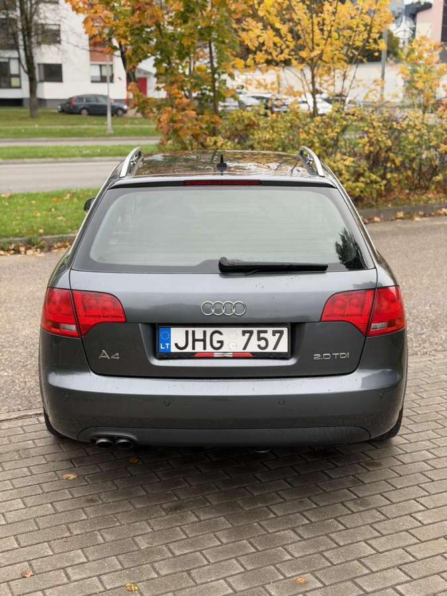 Grey Audi A4 2007 in Vilnius, with an engine capacity of 1.99 L and mileage of 275 thousand km for 3500 €, photo 7 on AUTOMOTO.COM.LV