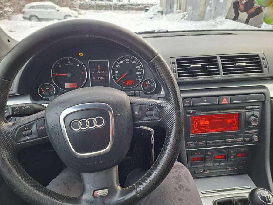 Grey Audi A4 2008 in Silute, with an engine capacity of 1.97 L and mileage of 260 thousand km for 1250 €, photo 6 on AUTOMOTO.COM.LV
