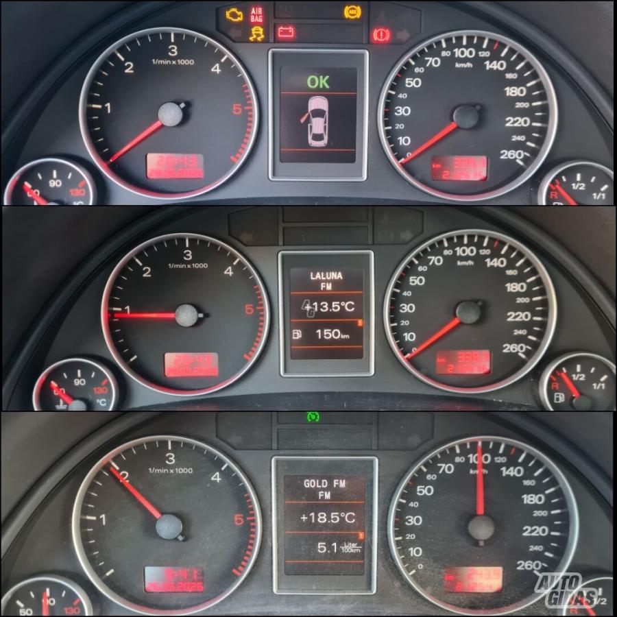 Серый Ауди А4 2008 в Клайпеда, объемом двигателя 1.90 л и пробегом 212 тыс. км за 3499 €, фото 19 на AUTOMOTO.COM.LV