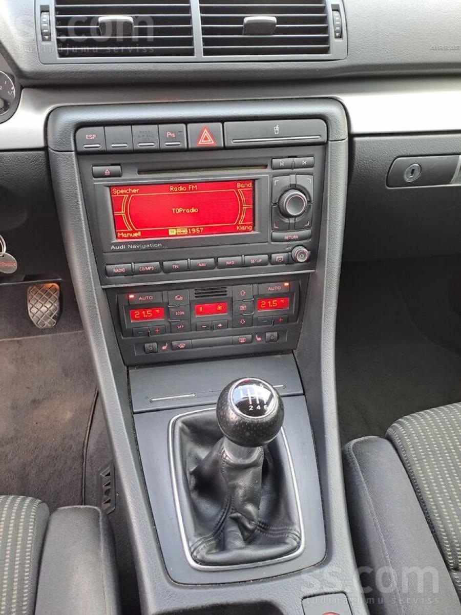 Pelēks Audi A4 2008 Daugavpils, ar dzinēja tilpumu 2.00 L un nobraukumu 256 tūkst. km par 4450 €, foto 16 vietnē AUTOMOTO.COM.LV