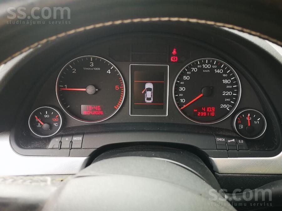 Grey Audi A4 2008 in Riga, with an engine capacity of 2.00 L and mileage of 239 thousand km for 4000 €, photo 15 on AUTOMOTO.COM.LV