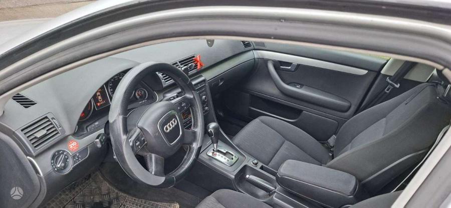 Grey Audi A4 2008 in Vilnius, with an engine capacity of 1.99 L and mileage of 341 thousand km for 1750 €, photo 9 on AUTOMOTO.COM.LV