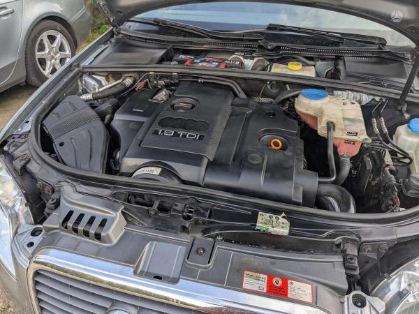 Grey Audi A4 2008 in Rokiskis, with an engine capacity of 1.90 L and mileage of 330 thousand km for 3300 €, photo 10 on AUTOMOTO.COM.LV