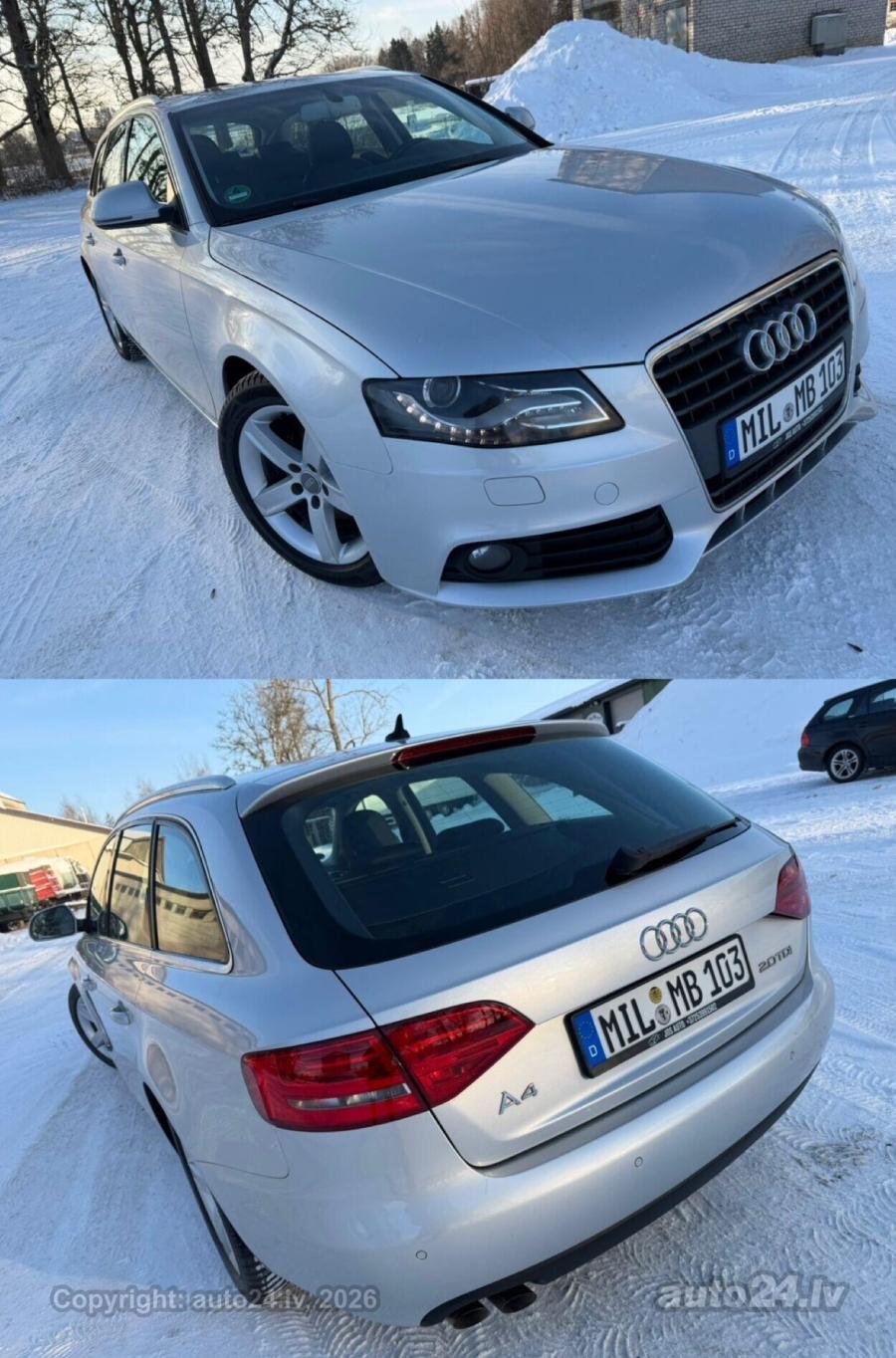 Grey Audi A4 2009 in Viljandi, with an engine capacity of 2.00 L and mileage of 329 thousand km for 6490 €, photo 5 on AUTOMOTO.COM.LV