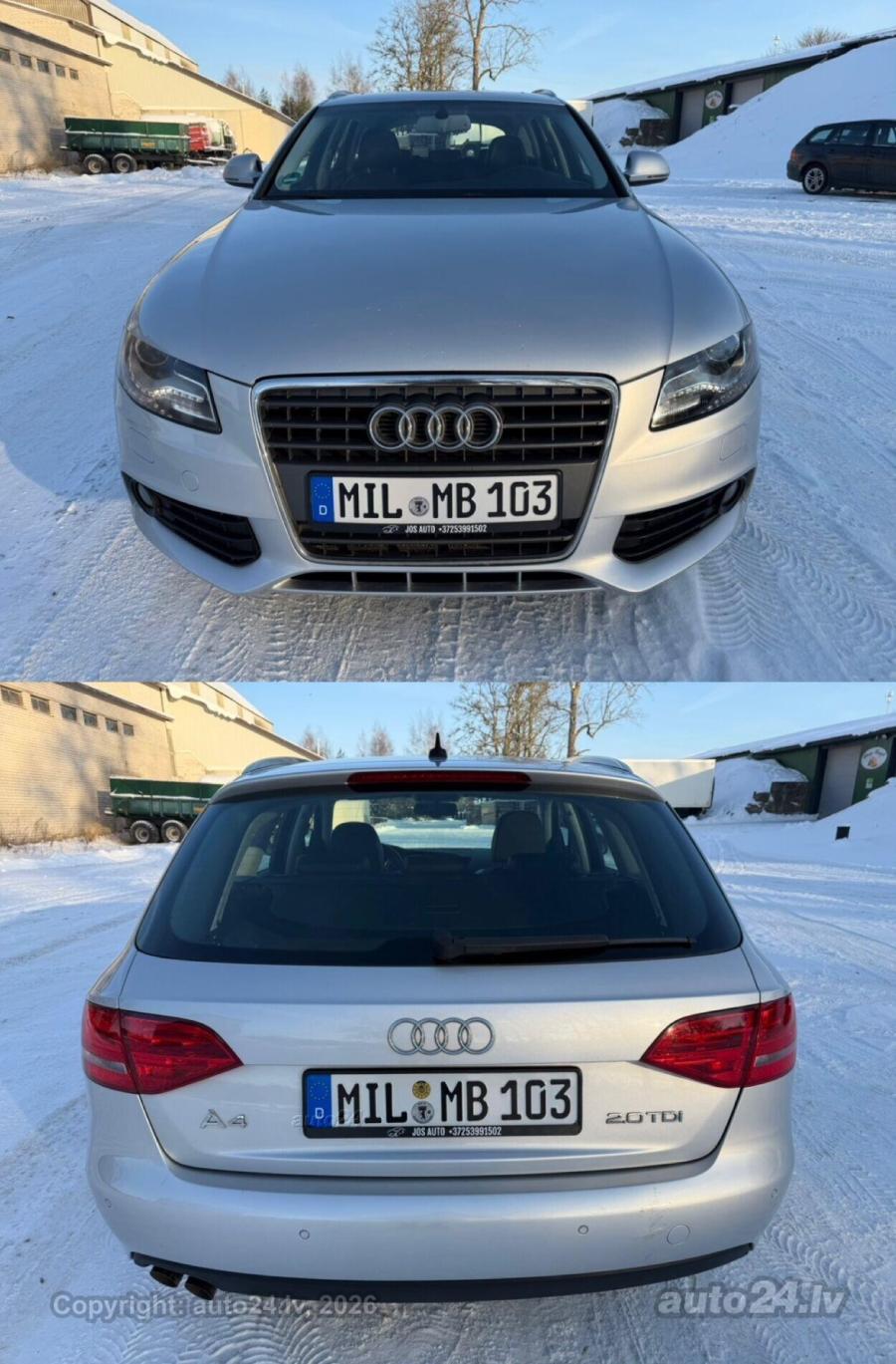 Grey Audi A4 2009 in Viljandi, with an engine capacity of 2.00 L and mileage of 329 thousand km for 6490 €, photo 6 on AUTOMOTO.COM.LV