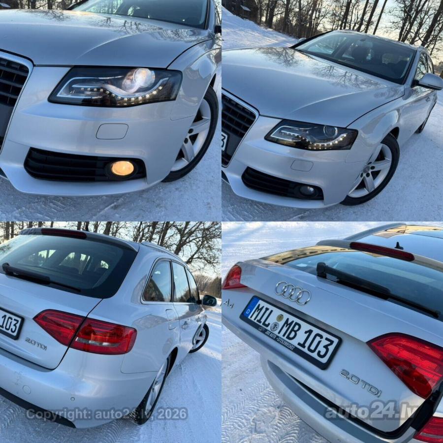 Grey Audi A4 2009 in Viljandi, with an engine capacity of 2.00 L and mileage of 329 thousand km for 6490 €, photo 24 on AUTOMOTO.COM.LV