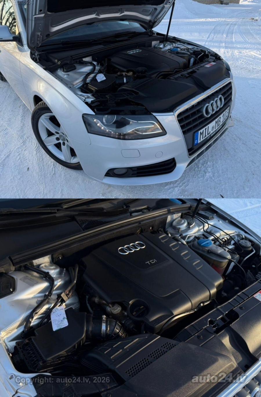 Grey Audi A4 2009 in Viljandi, with an engine capacity of 2.00 L and mileage of 329 thousand km for 6490 €, photo 28 on AUTOMOTO.COM.LV