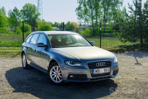 Grey Audi A4 2009 in Riga, with an engine capacity of 2.00 L and mileage of 340 thousand km for 6290 €, photo 4 on AUTOMOTO.COM.LV