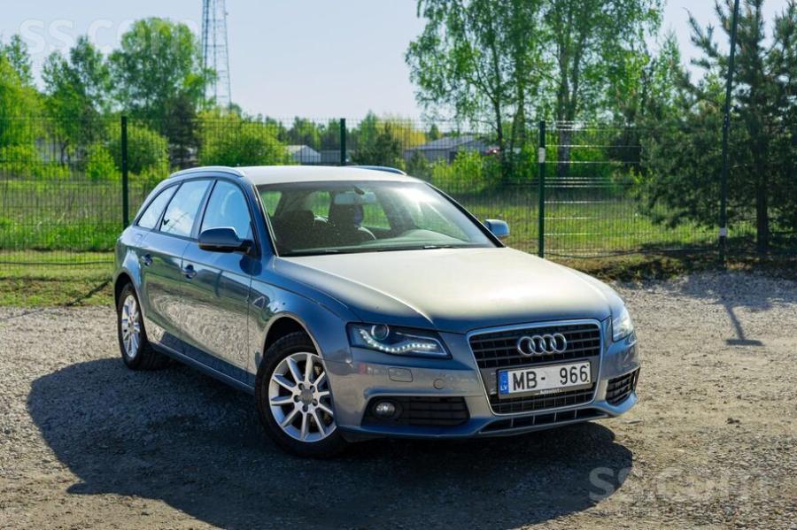 Grey Audi A4 2009 in Riga, with an engine capacity of 2.00 L and mileage of 340 thousand km for 6290 €, photo 4 on AUTOMOTO.COM.LV