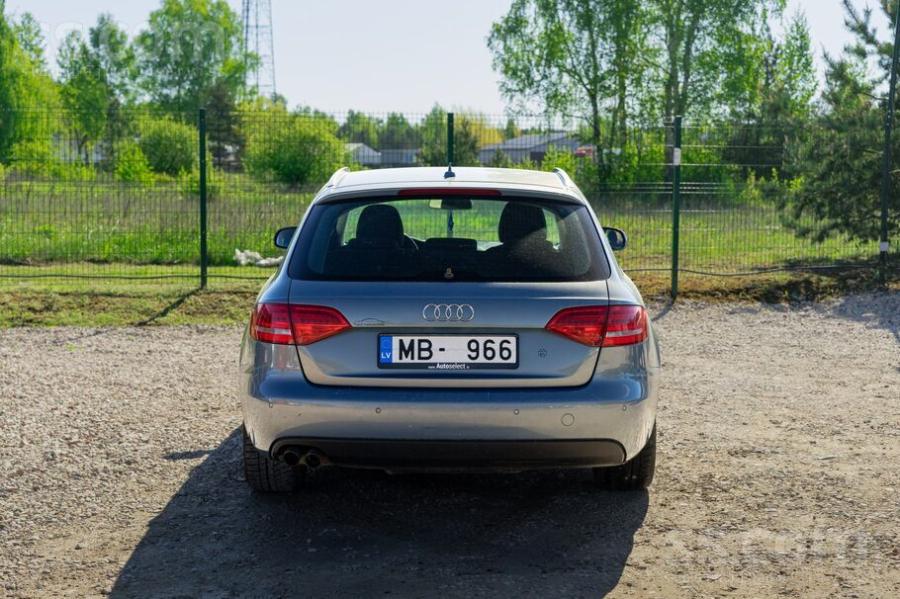 Grey Audi A4 2009 in Riga, with an engine capacity of 2.00 L and mileage of 340 thousand km for 6290 €, photo 6 on AUTOMOTO.COM.LV