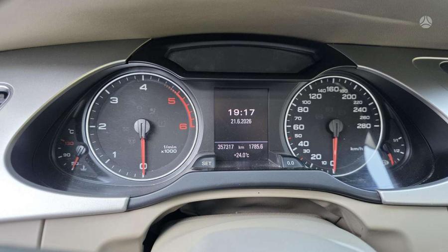 Grey Audi A4 2009 in Raseiniai, with an engine capacity of 1.97 L and mileage of 357 thousand km for 4400 €, photo 6 on AUTOMOTO.COM.LV