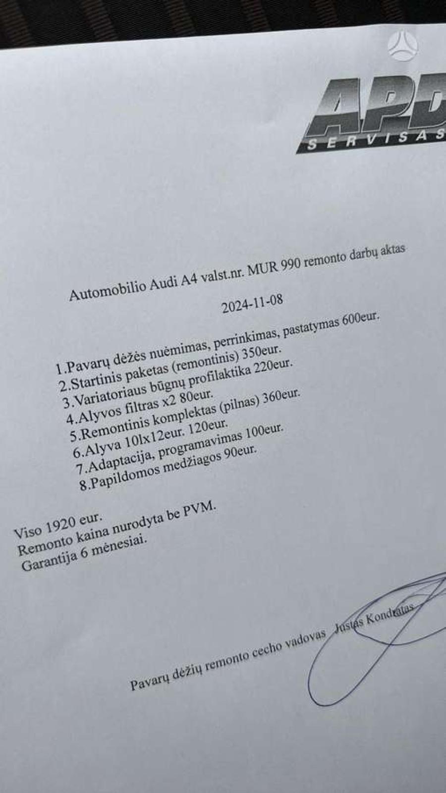 Серый Ауди А4 2009 в Вильнюс, объемом двигателя 1.80 л и пробегом 232 тыс. км за 5700 €, фото 15 на AUTOMOTO.COM.LV