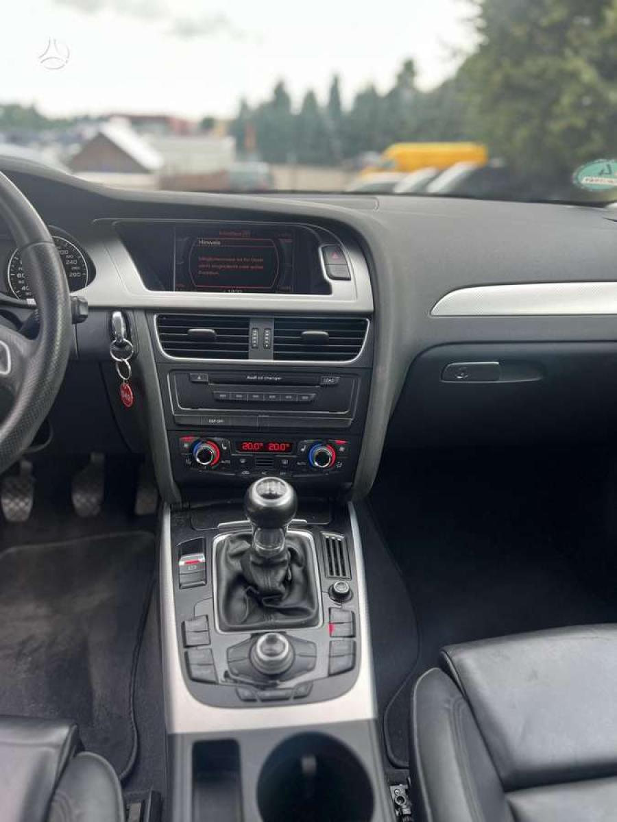 Grey Audi A4 2009 in Utena, with an engine capacity of 1.97 L and mileage of 317 thousand km for 5650 €, photo 13 on AUTOMOTO.COM.LV