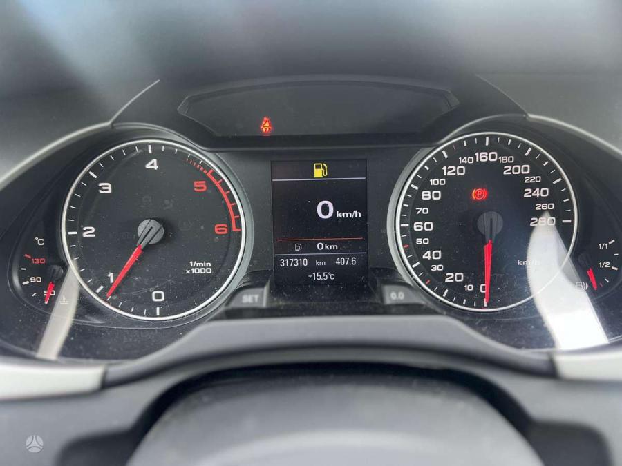 Grey Audi A4 2009 in Utena, with an engine capacity of 1.97 L and mileage of 317 thousand km for 5650 €, photo 14 on AUTOMOTO.COM.LV