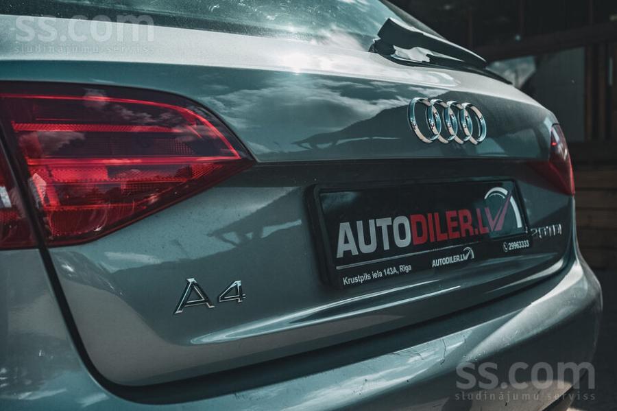 Pelēks Audi A4 2009 Rīga, ar dzinēja tilpumu 2.00 L un nobraukumu 0 tūkst. km par 3890 €, foto 11 vietnē AUTOMOTO.COM.LV