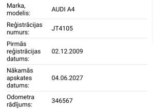Pelēks Audi A4 2009 Rīga, ar dzinēja tilpumu 2.00 L un nobraukumu 347 tūkst. km par 3990 €, foto 23 vietnē AUTOMOTO.COM.LV