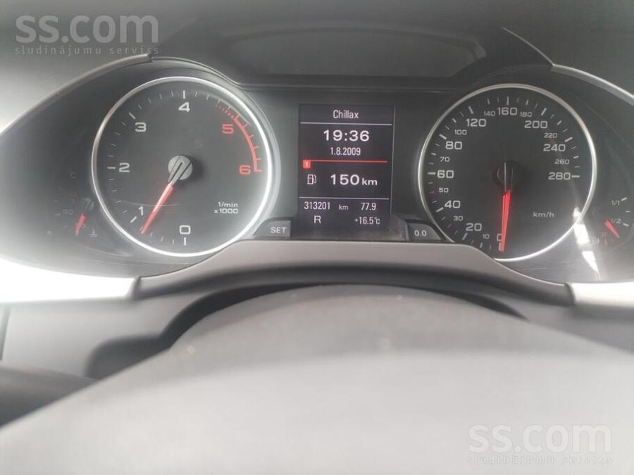 Grey Audi A4 2010 in Riga, with an engine capacity of 3.00 L and mileage of 313 thousand km for 6590 €, photo 15 on AUTOMOTO.COM.LV