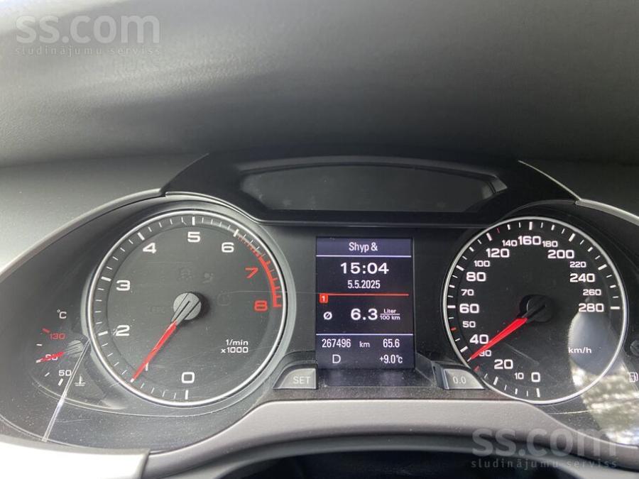 Grey Audi A4 2010 in Riga, with an engine capacity of 1.80 L and mileage of 282 thousand km for 6100 €, photo 10 on AUTOMOTO.COM.LV
