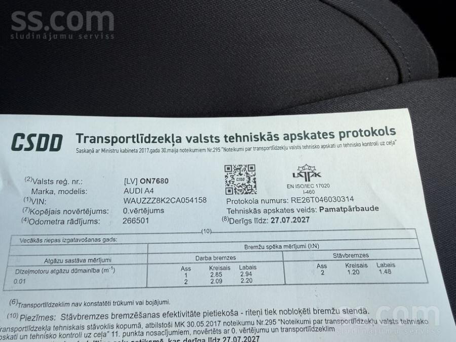 Pelēks Audi A4 2011 Rēzekne, ar dzinēja tilpumu 2.00 L un nobraukumu 0 tūkst. km par 6350 €, foto 11 vietnē AUTOMOTO.COM.LV