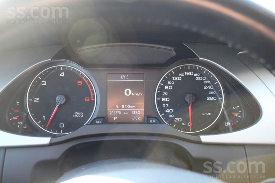 Grey Audi A4 2011 in Riga, with an engine capacity of 3.00 L and mileage of 232 thousand km for 6900 €, photo 8 on AUTOMOTO.COM.LV