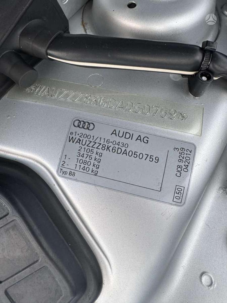 Pelēks Audi A4 2012 Kauņa, ar dzinēja tilpumu 1.97 L un nobraukumu 326 tūkst. km par 7999 €, foto 11 vietnē AUTOMOTO.COM.LV