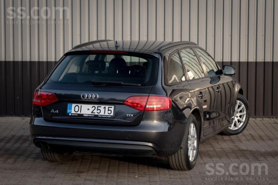 Pelēks Audi A4 2012 Talsi, ar dzinēja tilpumu 2.00 L un nobraukumu 233 tūkst. km par 9490 €, foto 8 vietnē AUTOMOTO.COM.LV