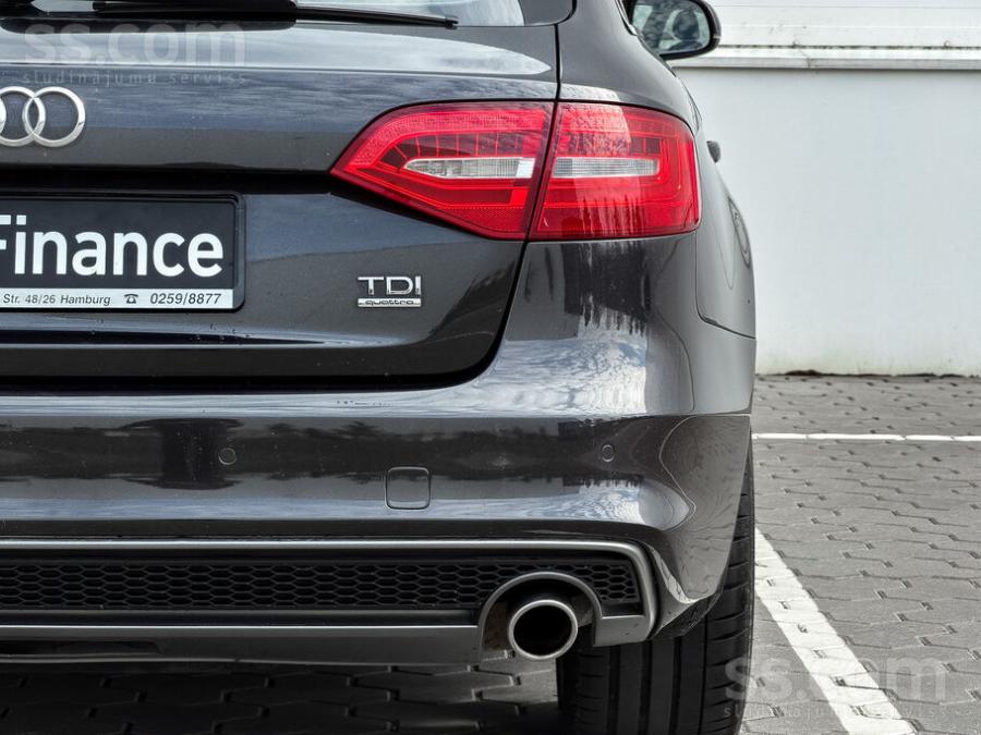 Grey Audi A4 2012 in Riga, with an engine capacity of 3.00 L and mileage of 0 thousand km for 9250 €, photo 15 on AUTOMOTO.COM.LV