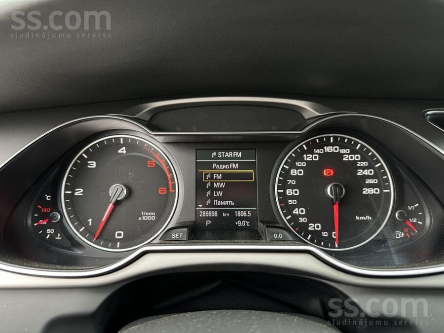 Grey Audi A4 2013 in Riga, with an engine capacity of 3.00 L and mileage of 288 thousand km for 9600 €, photo 20 on AUTOMOTO.COM.LV