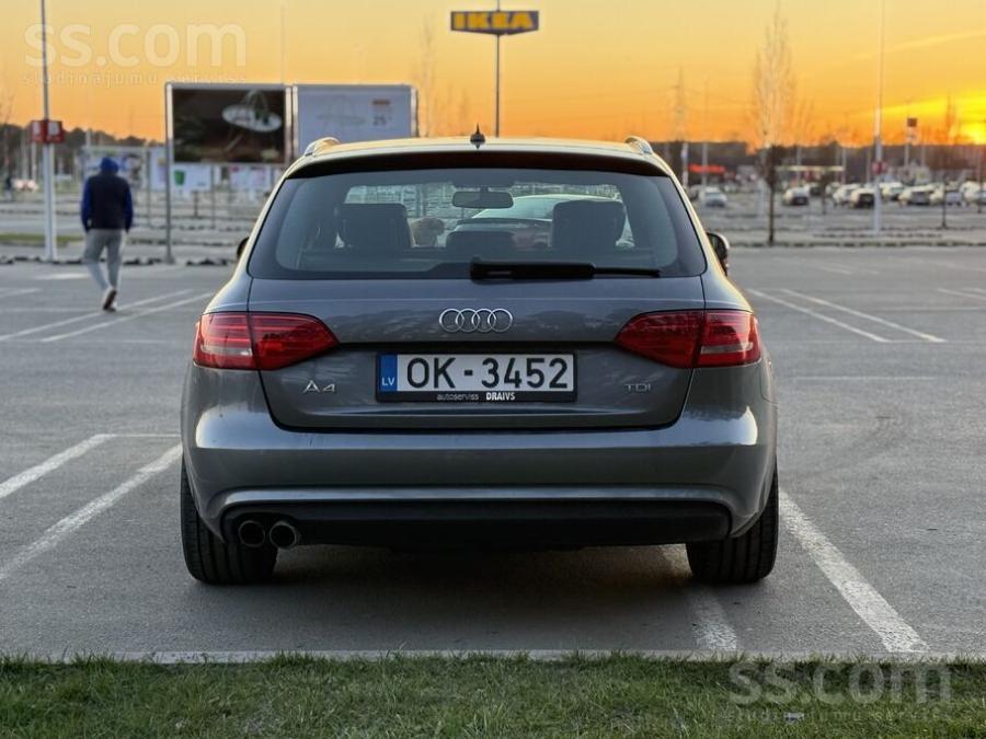 Grey Audi A4 2013 in Riga, with an engine capacity of 2.00 L and mileage of 237 thousand km for 9190 €, photo 7 on AUTOMOTO.COM.LV