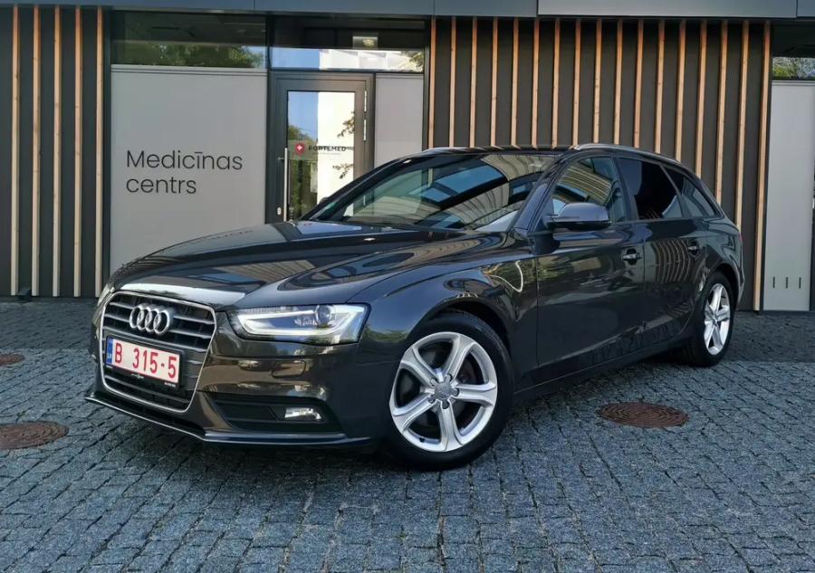 Grey Audi A4 2013 in Riga, with an engine capacity of 2.00 L and mileage of 241 thousand km for 10590 €, photo 1 on AUTOMOTO.COM.LV