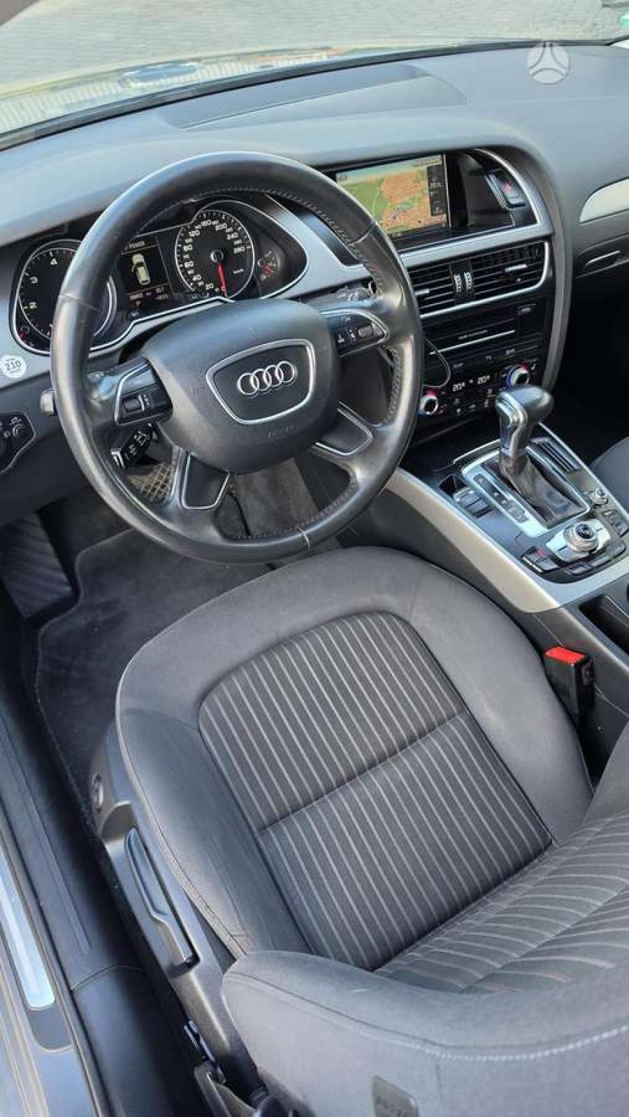 Grey Audi A4 2013 in Alytus, with an engine capacity of 1.97 L and mileage of 289 thousand km for 5799 €, photo 9 on AUTOMOTO.COM.LV