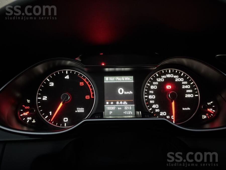 Grey Audi A4 2013 in Riga, with an engine capacity of 3.00 L and mileage of 194 thousand km for 7999 €, photo 28 on AUTOMOTO.COM.LV