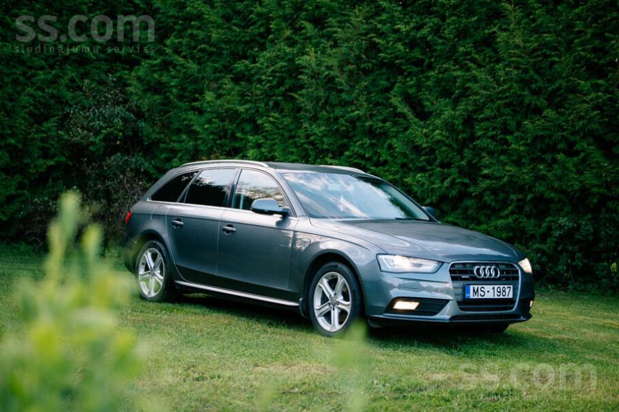 Pelēks Audi A4 2013 Madona, ar dzinēja tilpumu 2.00 L un nobraukumu 340 tūkst. km par 7999 €, foto 1 vietnē AUTOMOTO.COM.LV