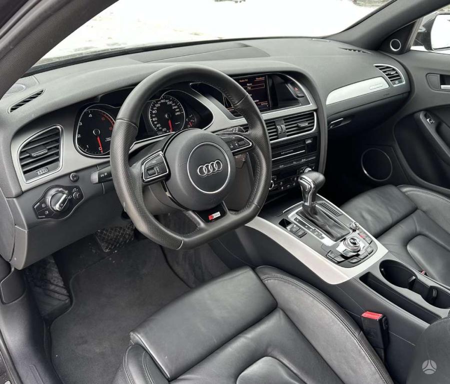 Pelēks Audi A4 2014 Raseiniai, ar dzinēja tilpumu 2.97 L un nobraukumu 289 tūkst. km par 9250 €, foto 12 vietnē AUTOMOTO.COM.LV