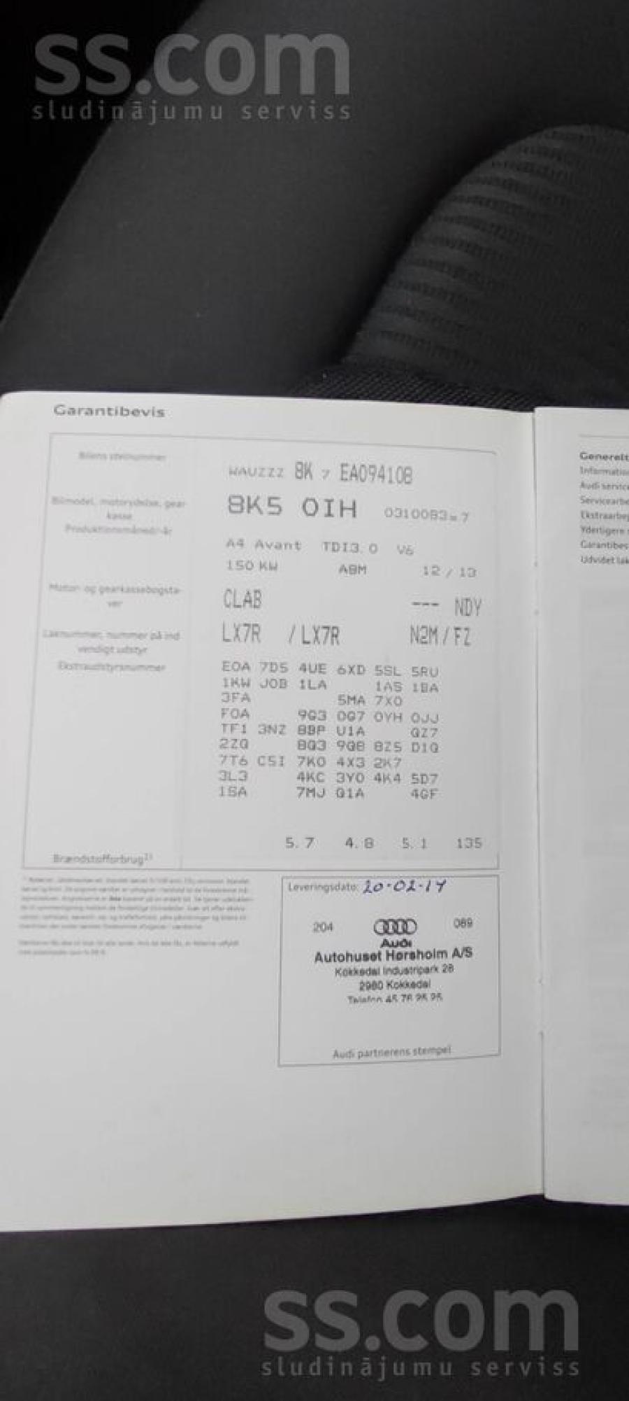 Pelēks Audi A4 2014 Jūrmala, ar dzinēja tilpumu 3.00 L un nobraukumu 276 tūkst. km par 6490 €, foto 25 vietnē AUTOMOTO.COM.LV