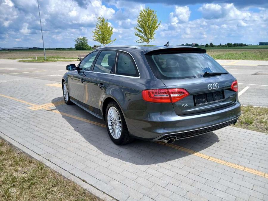 Grey Audi A4 2014 in Marijampole, with an engine capacity of 2.97 L and mileage of 252 thousand km for 6850 €, photo 10 on AUTOMOTO.COM.LV