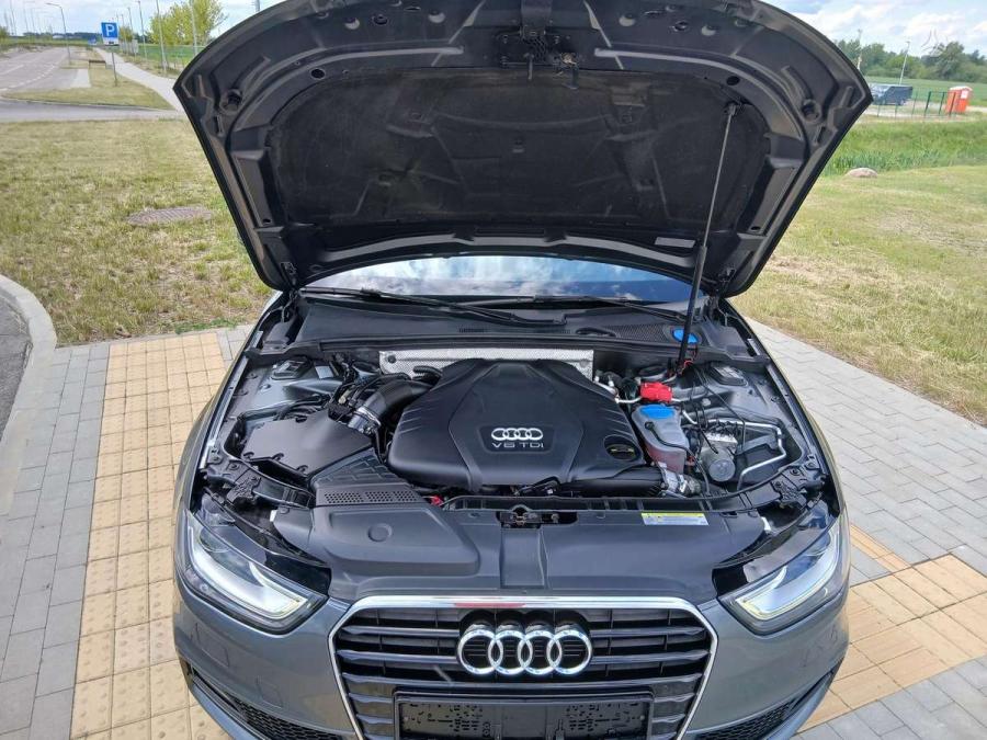 Grey Audi A4 2014 in Marijampole, with an engine capacity of 2.97 L and mileage of 252 thousand km for 6850 €, photo 41 on AUTOMOTO.COM.LV