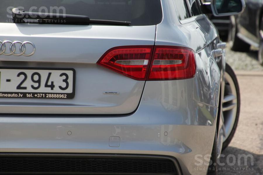 Pelēks Audi A4 2014 Tukums, ar dzinēja tilpumu 2.00 L un nobraukumu 374 tūkst. km par 6990 €, foto 29 vietnē AUTOMOTO.COM.LV