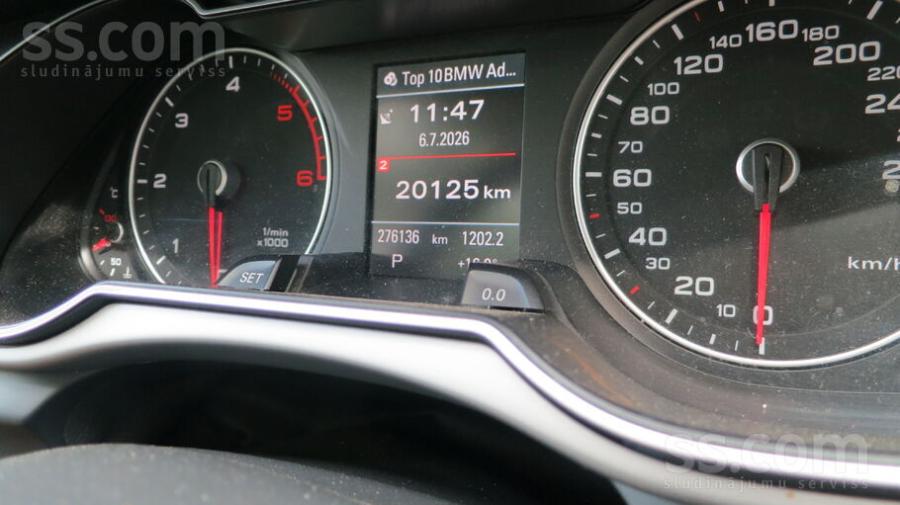 Grey Audi A4 2014 in Jurmala, with an engine capacity of 3.00 L and mileage of 276 thousand km for 6490 €, photo 12 on AUTOMOTO.COM.LV