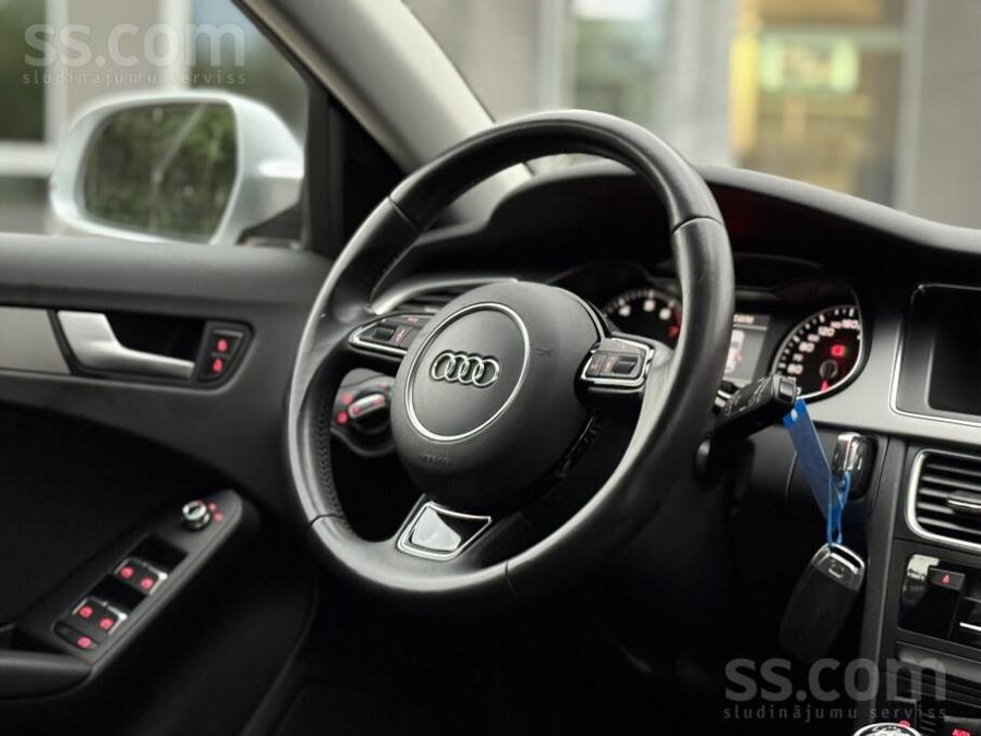 Grey Audi A4 2014 in Jurmala, with an engine capacity of 1.80 L and mileage of 301 thousand km for 7590 €, photo 13 on AUTOMOTO.COM.LV