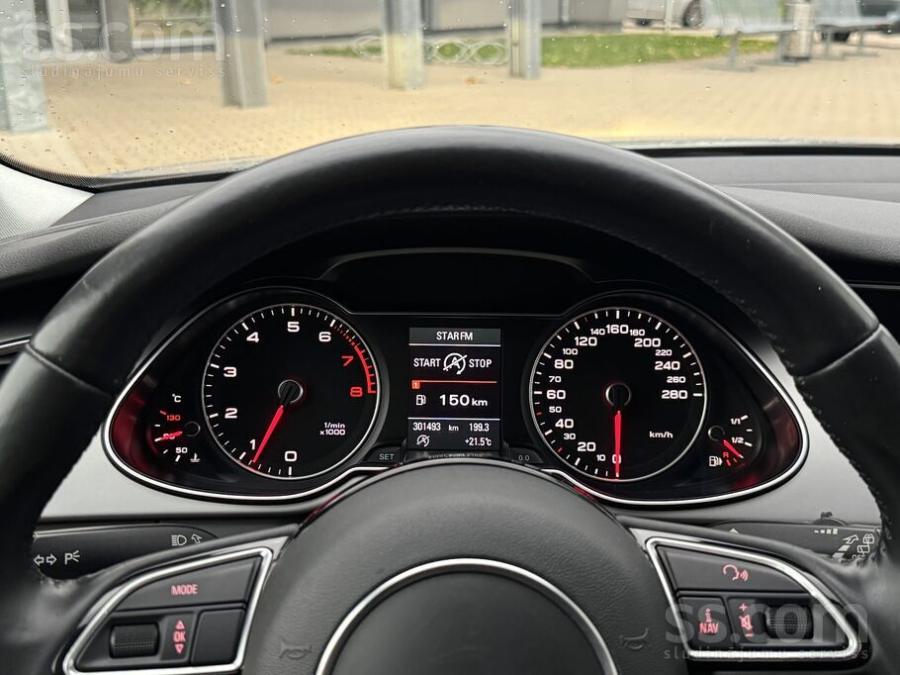 Grey Audi A4 2014 in Jurmala, with an engine capacity of 1.80 L and mileage of 301 thousand km for 7590 €, photo 17 on AUTOMOTO.COM.LV