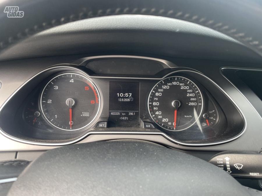 Grey Audi A4 2014 in Plunge, with an engine capacity of 2.00 L and mileage of 403 thousand km for 5200 €, photo 10 on AUTOMOTO.COM.LV
